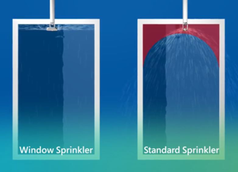 Window sprinklers for fire barriers in distilleries - Dalkita